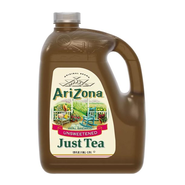 AriZona Real Brewed Unsweetened Just Tea, 128 fl oz - Walmart Business ...