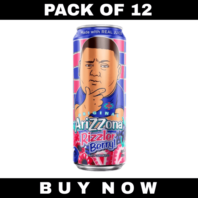 AriZona Rizzler Berry , 22 oz Cans, Pack of 12 – Bold Fruit Flavor ...