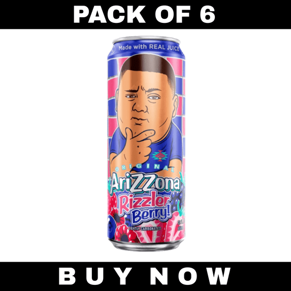 AriZona Rizzler Berry , 22 oz Cans, Pack of 6 – Bold Fruit Flavor ...