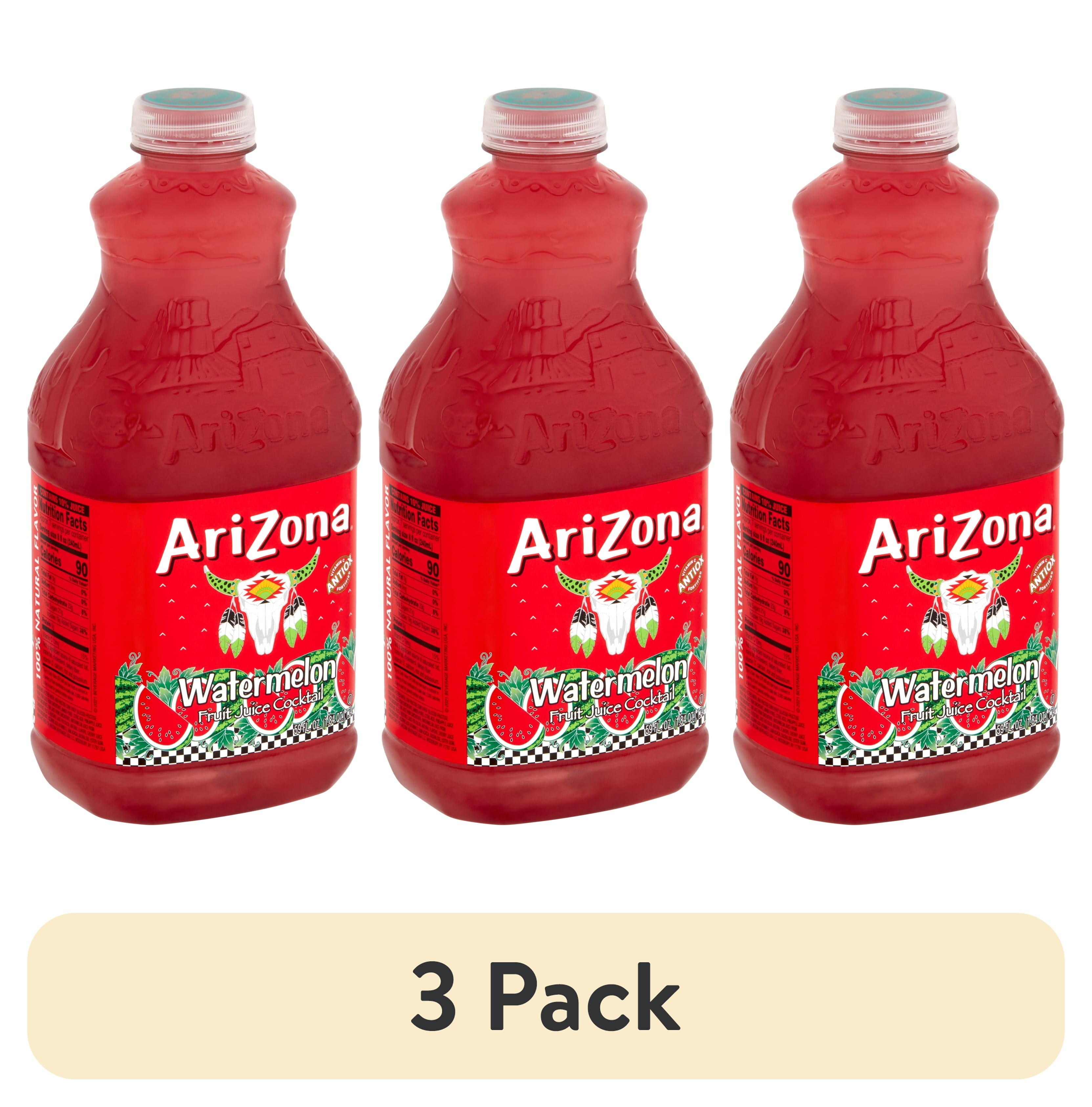 (3 pack) AriZona Watermelon Fruit Juice Cocktail, 59 fl oz - Walmart.com