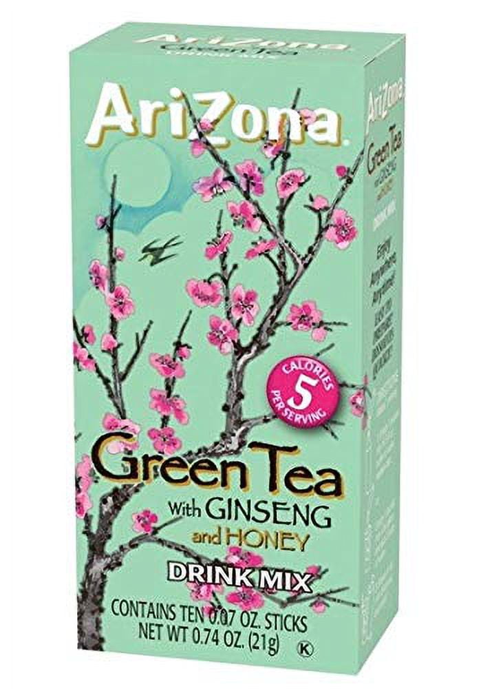 AriZona Zero Sugar Green Tea with Ginseng & Honey Powdered Drink Mix ...