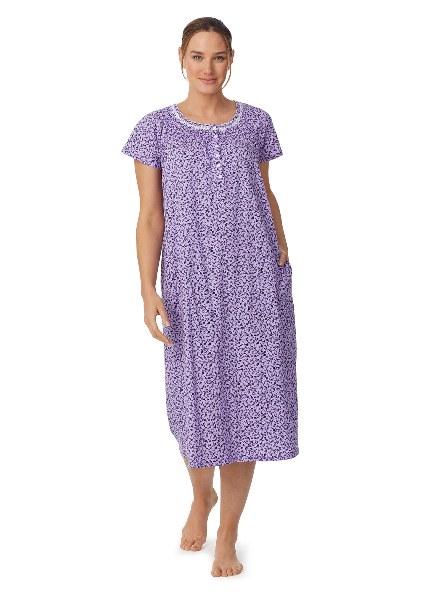 Aria Women’s Knit Stretch Velour Long Sleeve Zip Front Sleepwear Robe ...