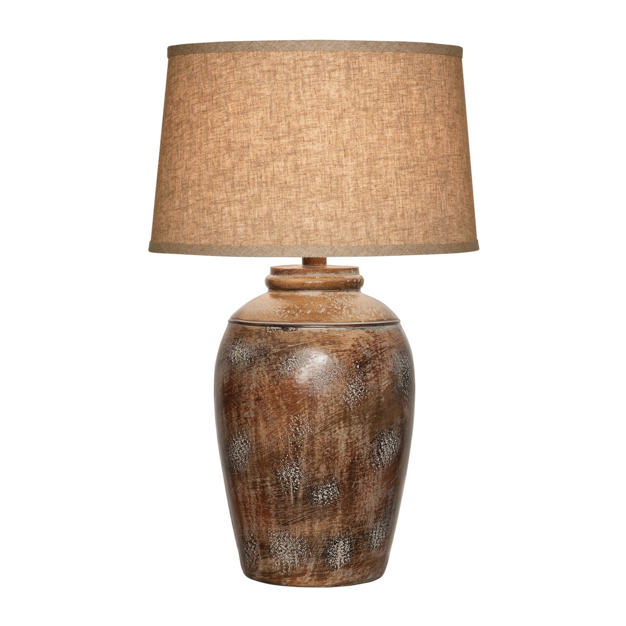 Aria 29 Inch Table Lamp, Curved Tall Base, Distressed Hydrocal, Brown ...