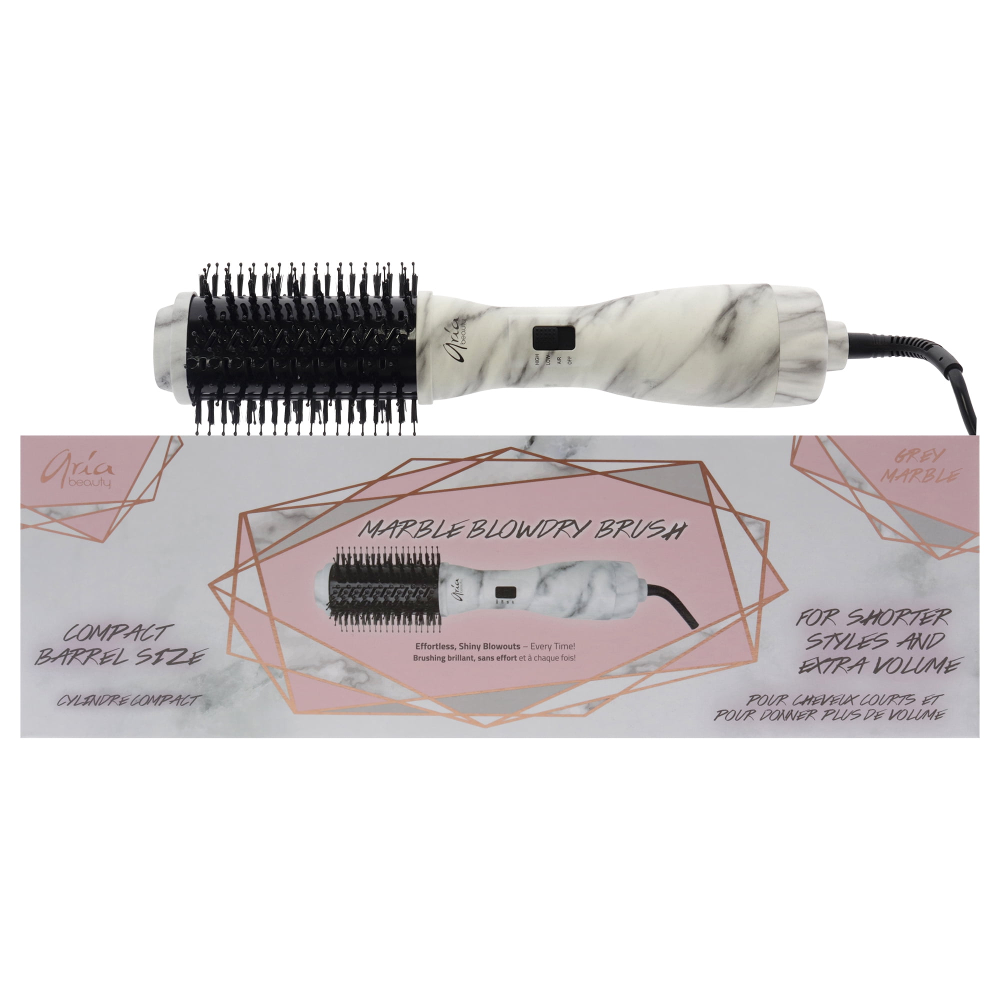 Aria Beauty Marble Blowdry Brush - Grey - Walmart.com