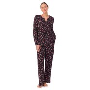 The Pioneer Woman 3/4 Sleeve V-Neck Top and Cropped Pant Pajama Set, 2 ...
