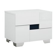 Maklaine Modern / Contemporary Night Stand in White Oak Finish ...