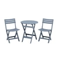 Aria Home Modern 3 Piece Foldable Outdoor Bistro Set Round Table ...
