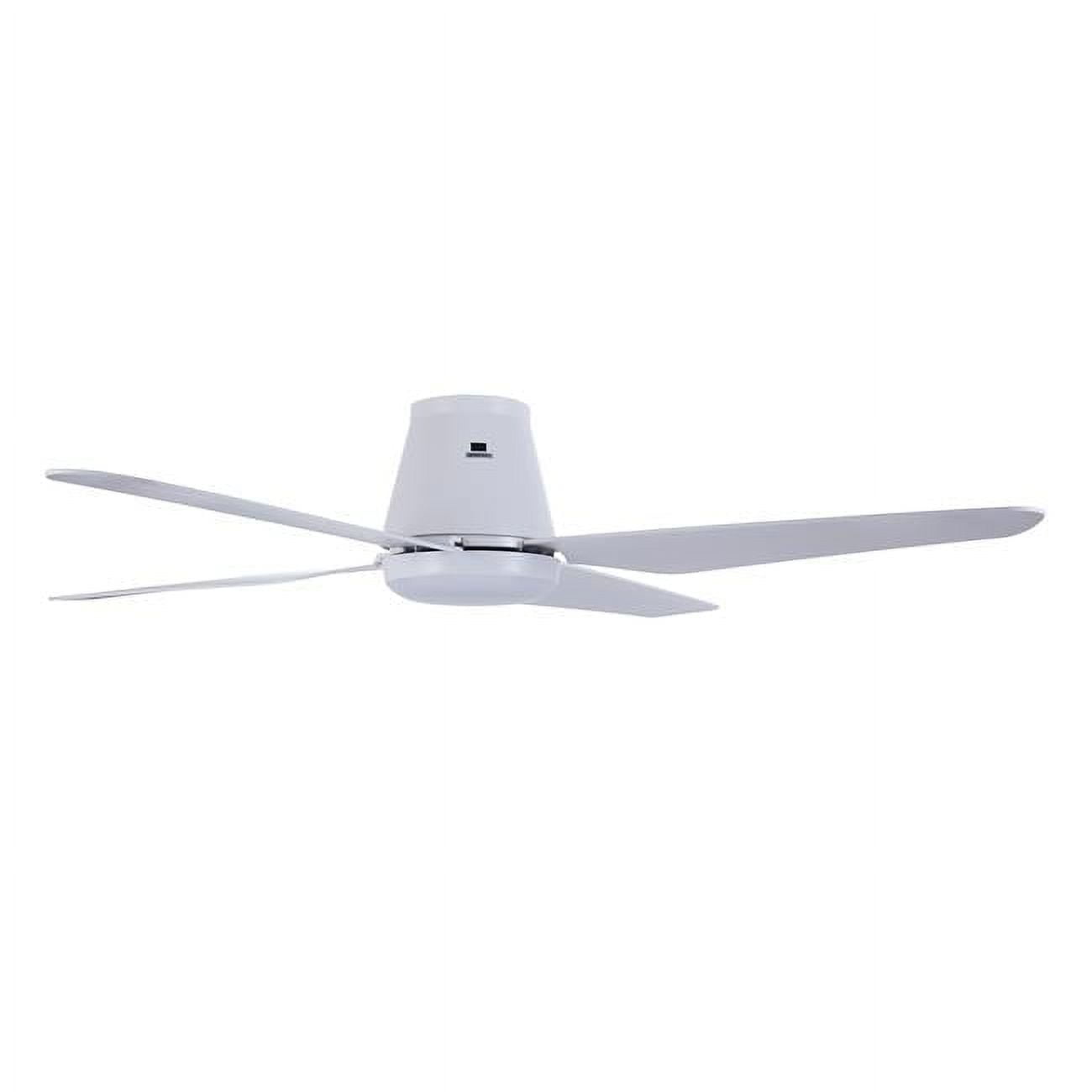Aria Hugger 52' CTC Matte White Light with Remote Ceiling Fan - Walmart.com