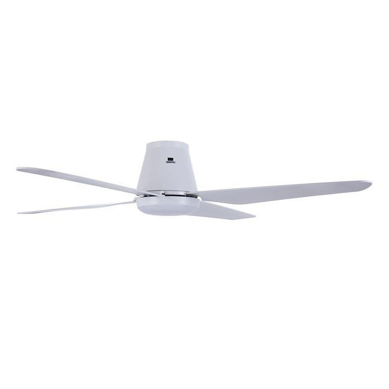 Aria Hugger 52' CTC Matte White Light with Remote Ceiling Fan - Walmart.com