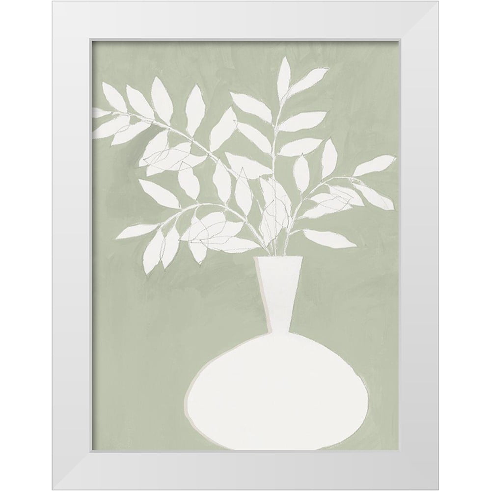 Aria K 12x14 White Modern Wood Framed Museum Art Print Titled - Sage ...