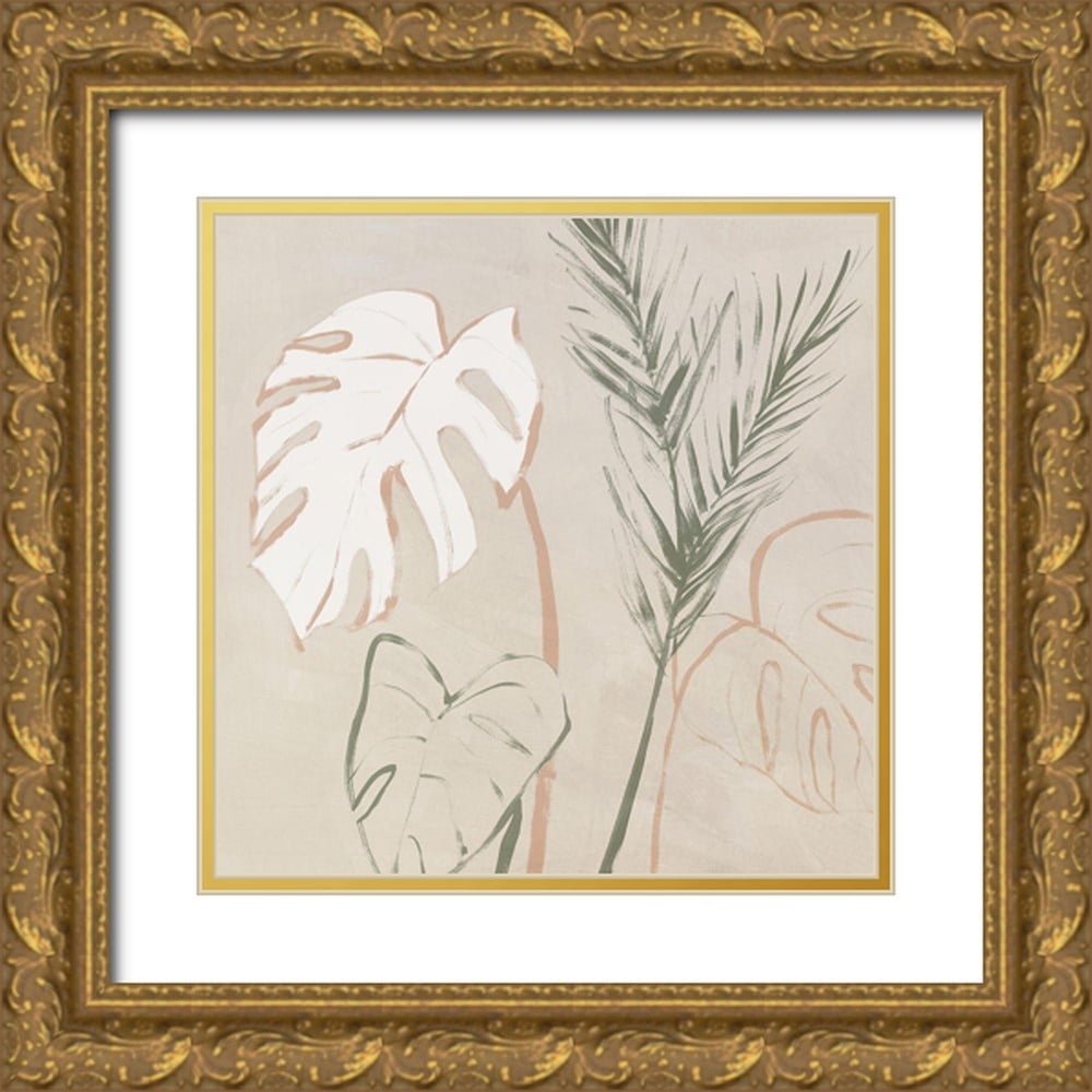 Aria K 26x26 Gold Ornate Wood Framed with Double Matting Museum Art ...