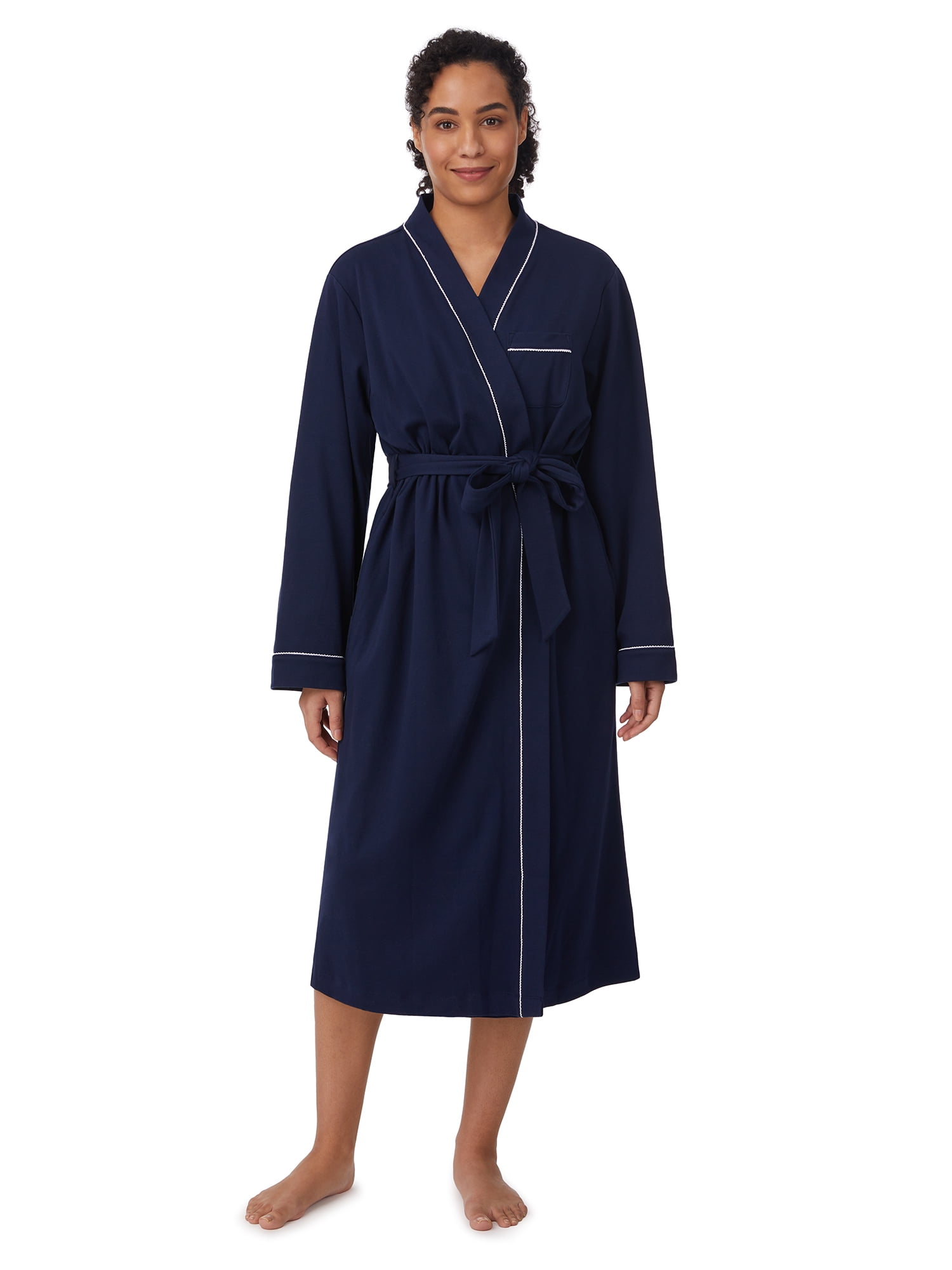 Aria Women's Long Sleeve Wrap Robe 48" with Pockets, Size S-5X, BCI ...