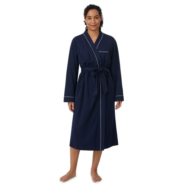 Aria Women's Long Sleeve Wrap Robe with Pockets, Comfortable Fit, Size ...
