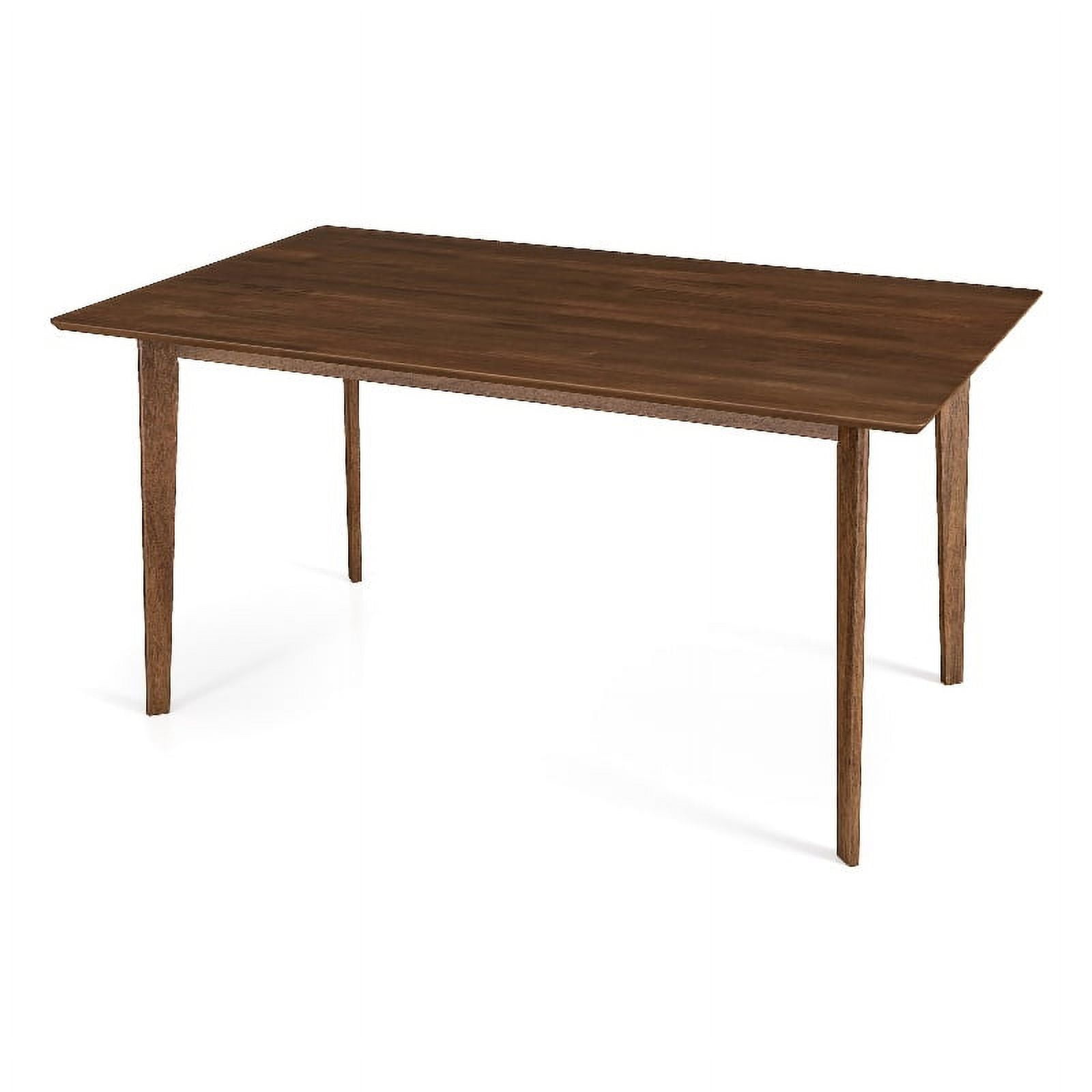 Aria Mid Century Modern Style Solid Wood Walnut Rectangular 59" Dining ...