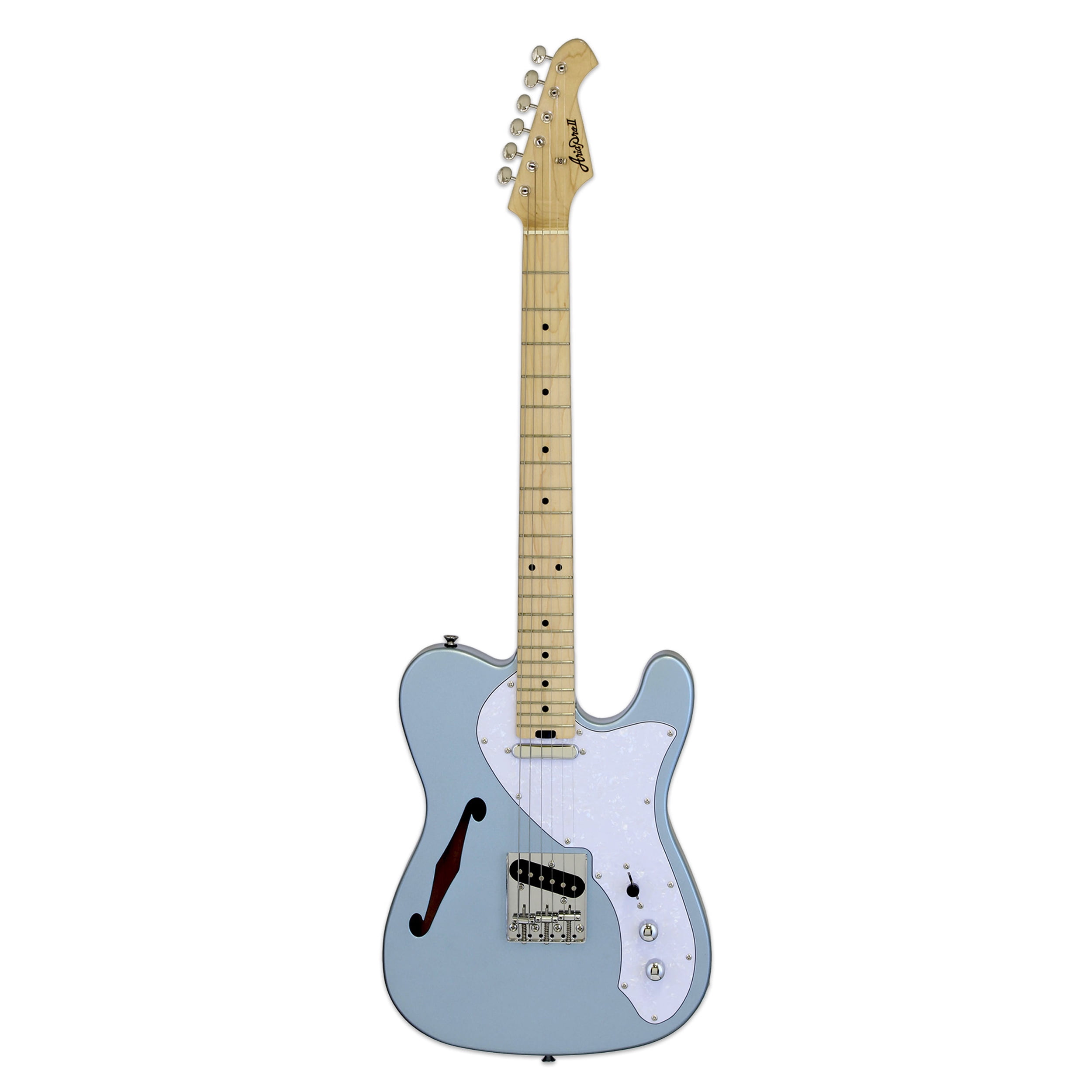 Aria Modern Classic Semi Hollow Tele Style Electric Guitar Met Blue ...
