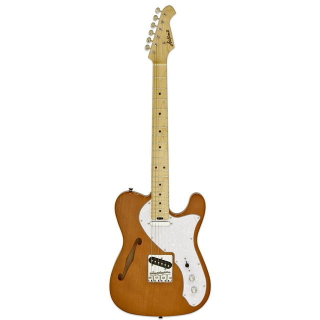 Aria Modern Classic Semi Hollow Tele Style Electric Guitar Natural ...