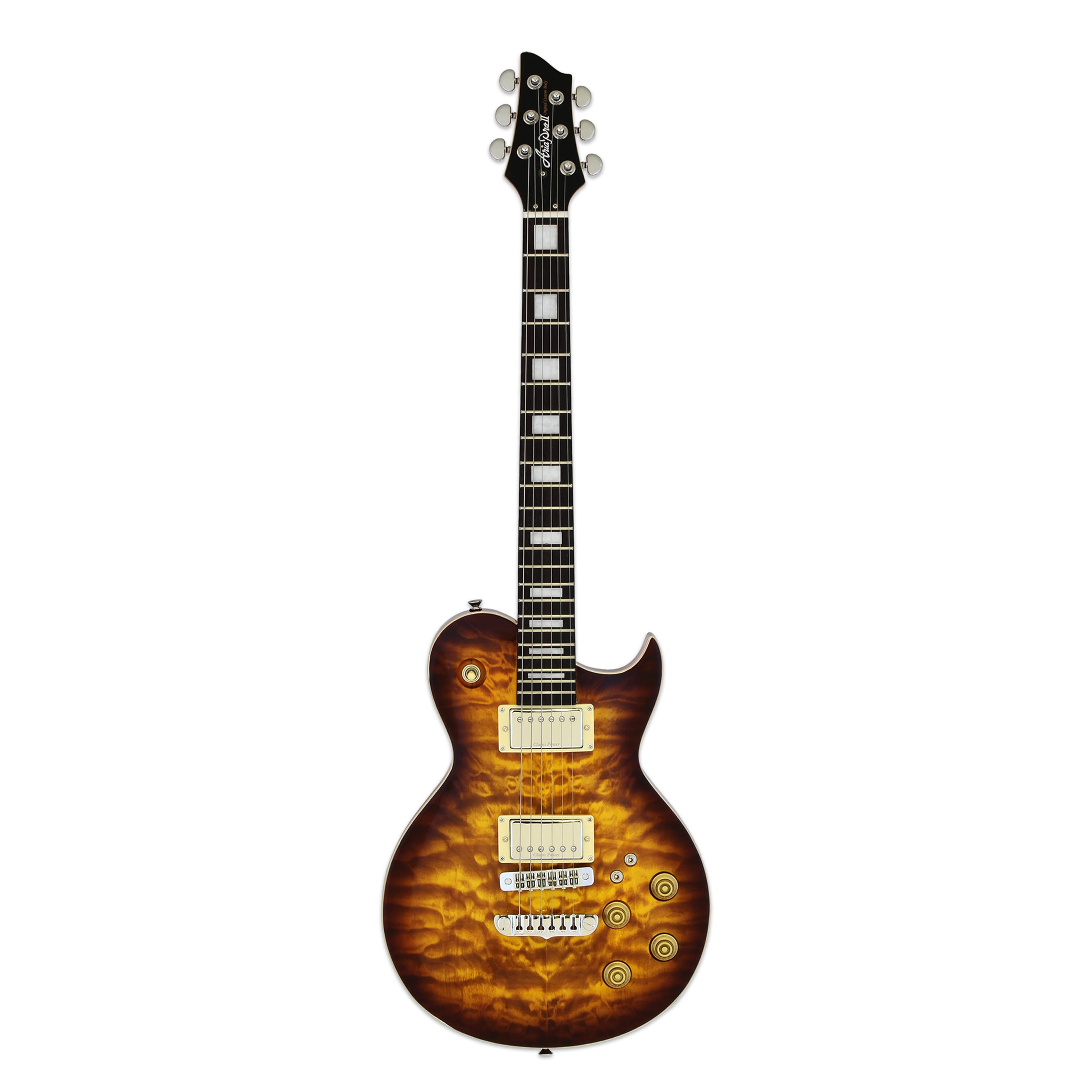 Aria Pro II Electric Guitar Brown Sunburst - Walmart.com