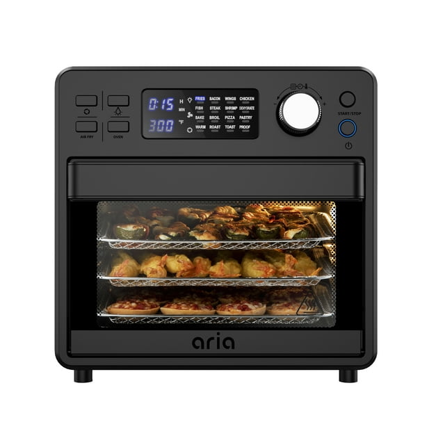 Aria Wave Mini 17QT Air Fryer & Toaster Oven - Kitchen Countertop ...