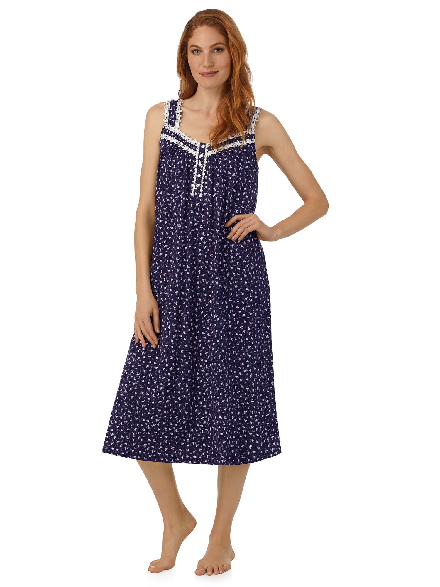 Aria Womens 100 Cotton Sleeveless V Neck 46 Nightgown Sizes Xs 5x