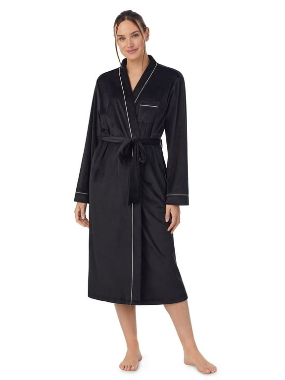 Aria Long Sleeve Wrap Robe 48" with pockets, Women's Size XS-5X ...