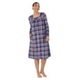 Aria Womens Knit Velour Long Sleeve Square Neck Nightgown With Pockets Sizes S To 5x
