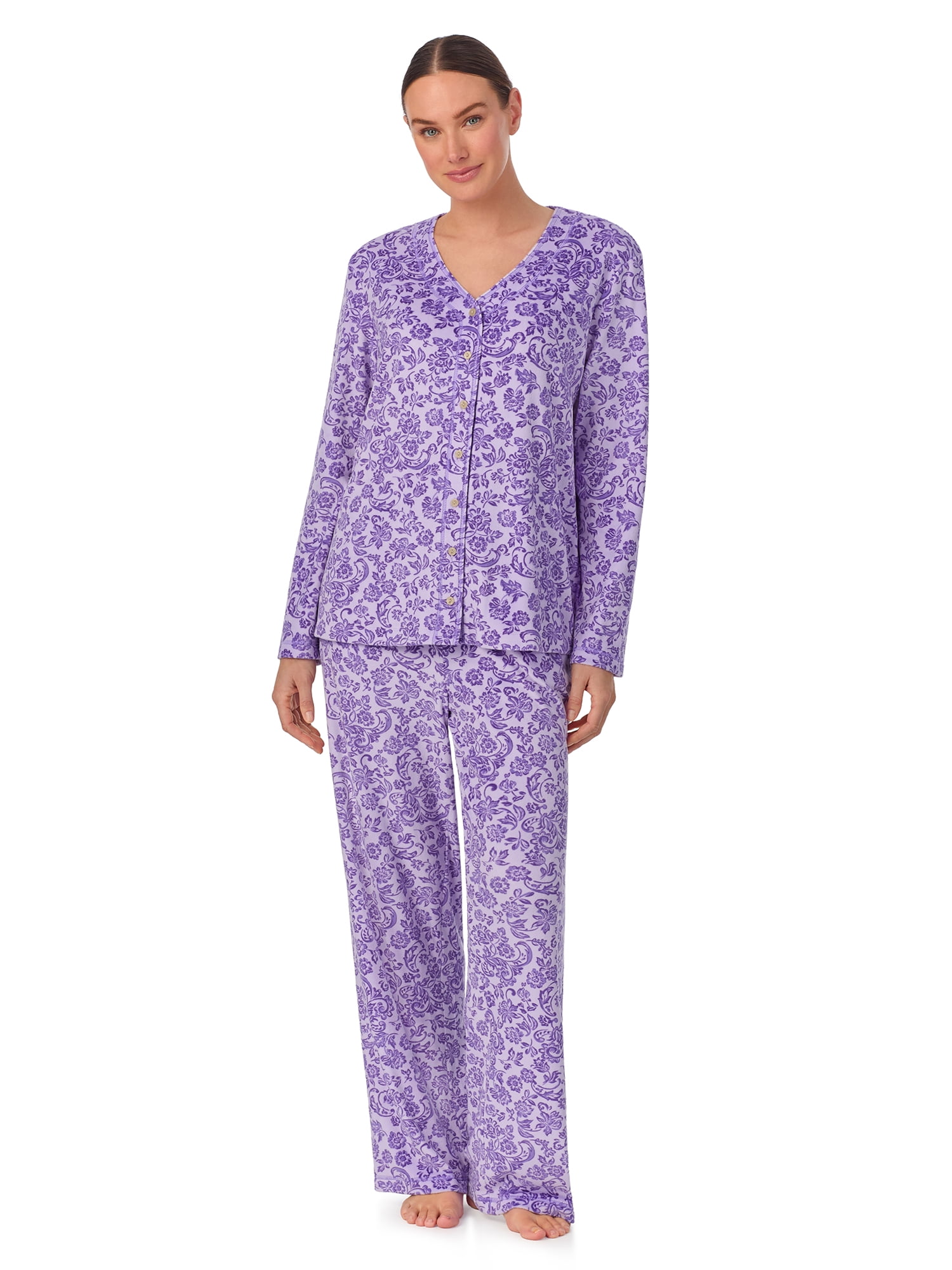 Aria women's Stretch Velour Pajama Set - Sleepwear - Walmart.com