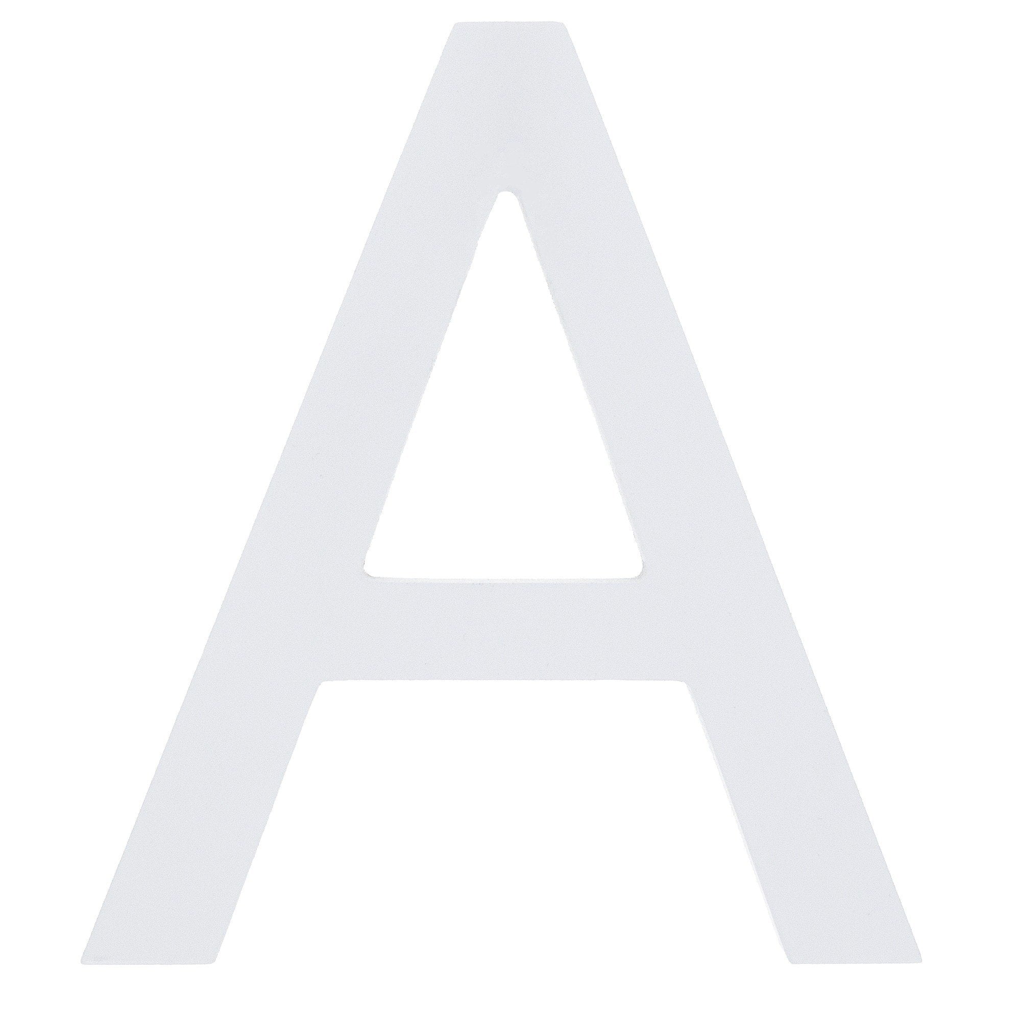 Arial Font White Painted MDF Wood Letter A (6 Inches) - Walmart.com