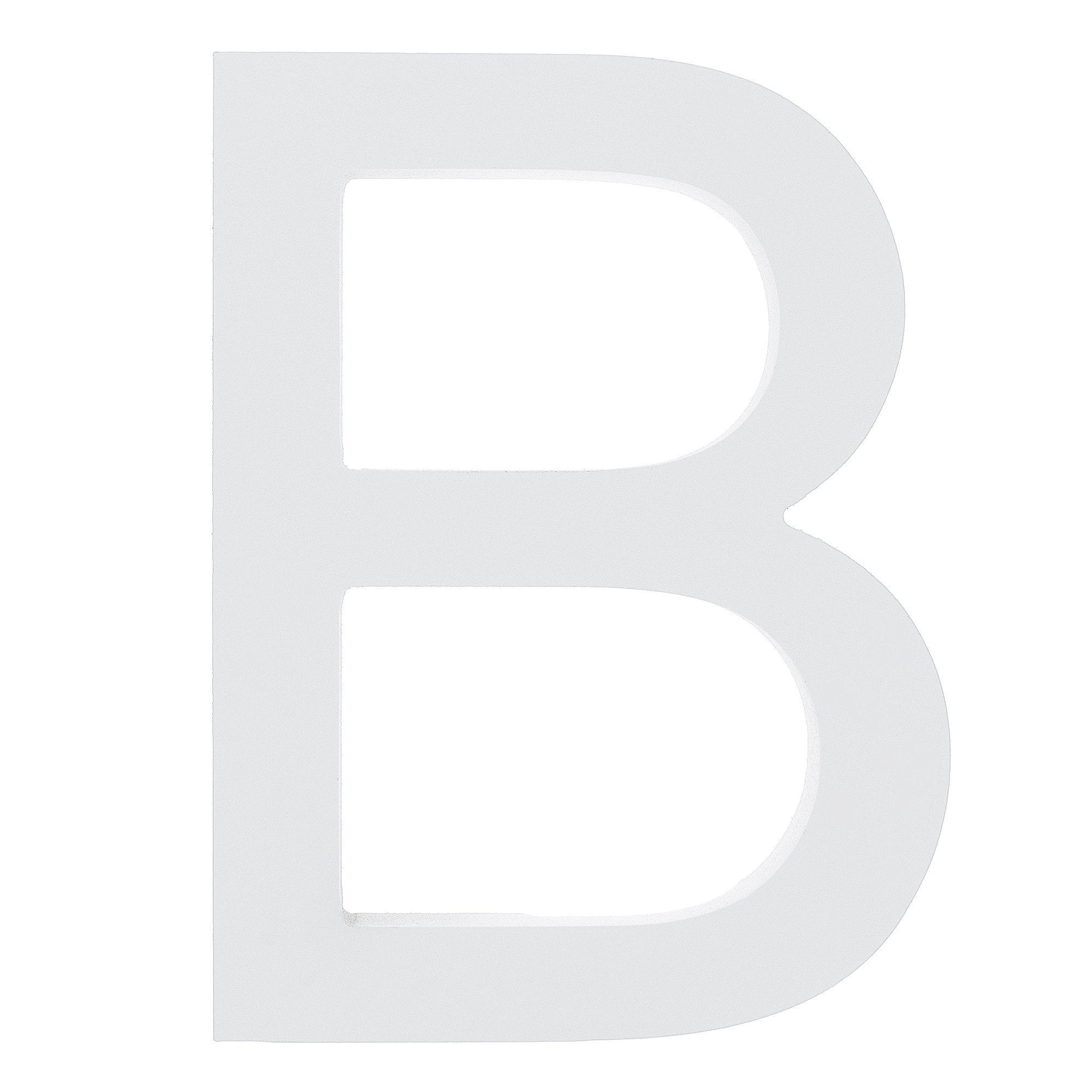 Arial Font White Painted MDF Wood Letter B (6 Inches) - Walmart.com