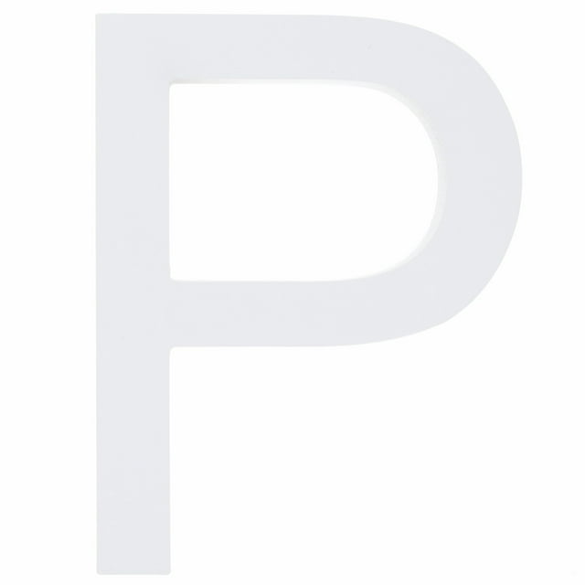 Arial Font White Painted MDF Wood Letter P (6 Inches) - Walmart.com