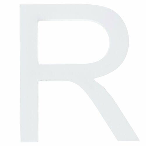 Arial Font White Painted MDF Wood Letter R (6 Inches) - Walmart.com