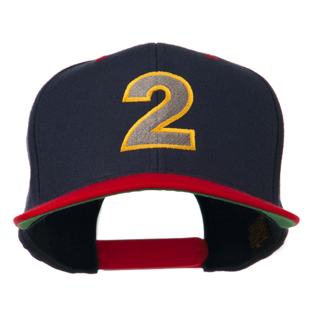 Arial Number 2 Embroidered Classic Two Tone Cap - Navy Red OSFM ...