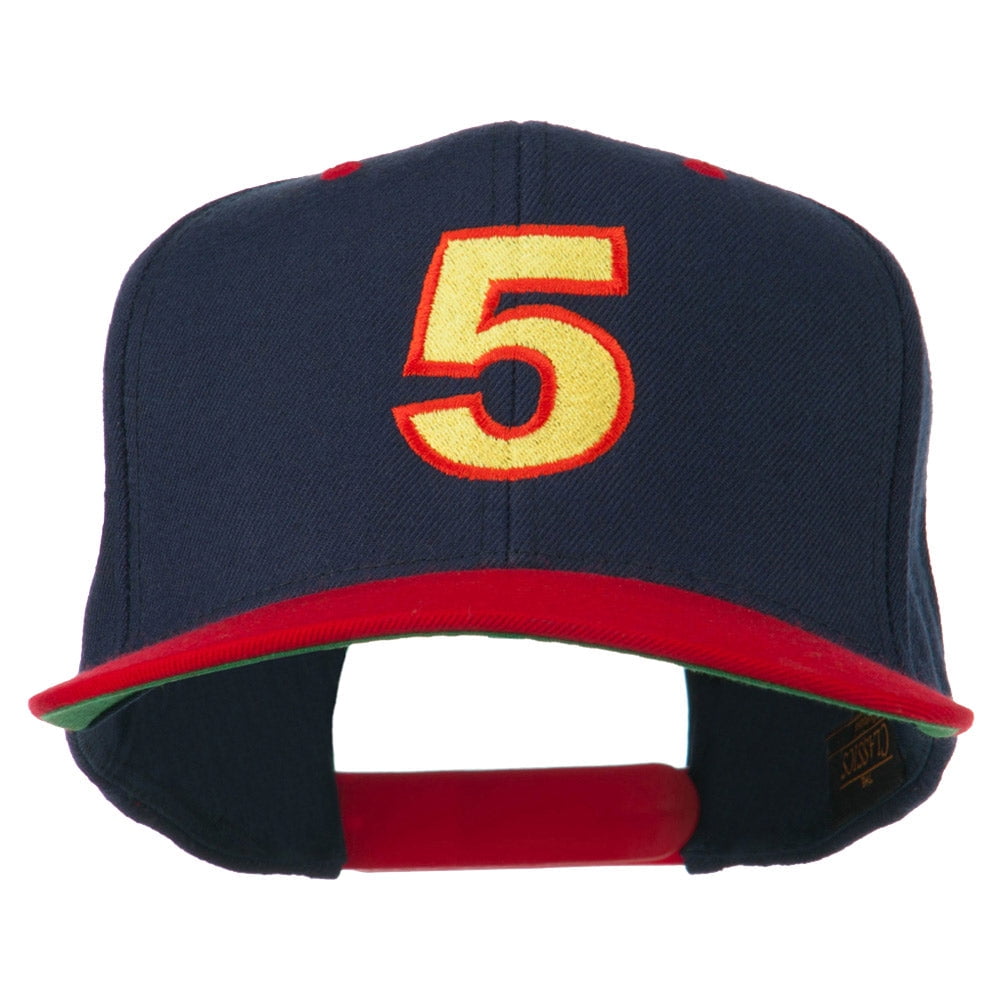 Arial Number 5 Embroidered Classic Two Tone Cap - Navy Red OSFM ...