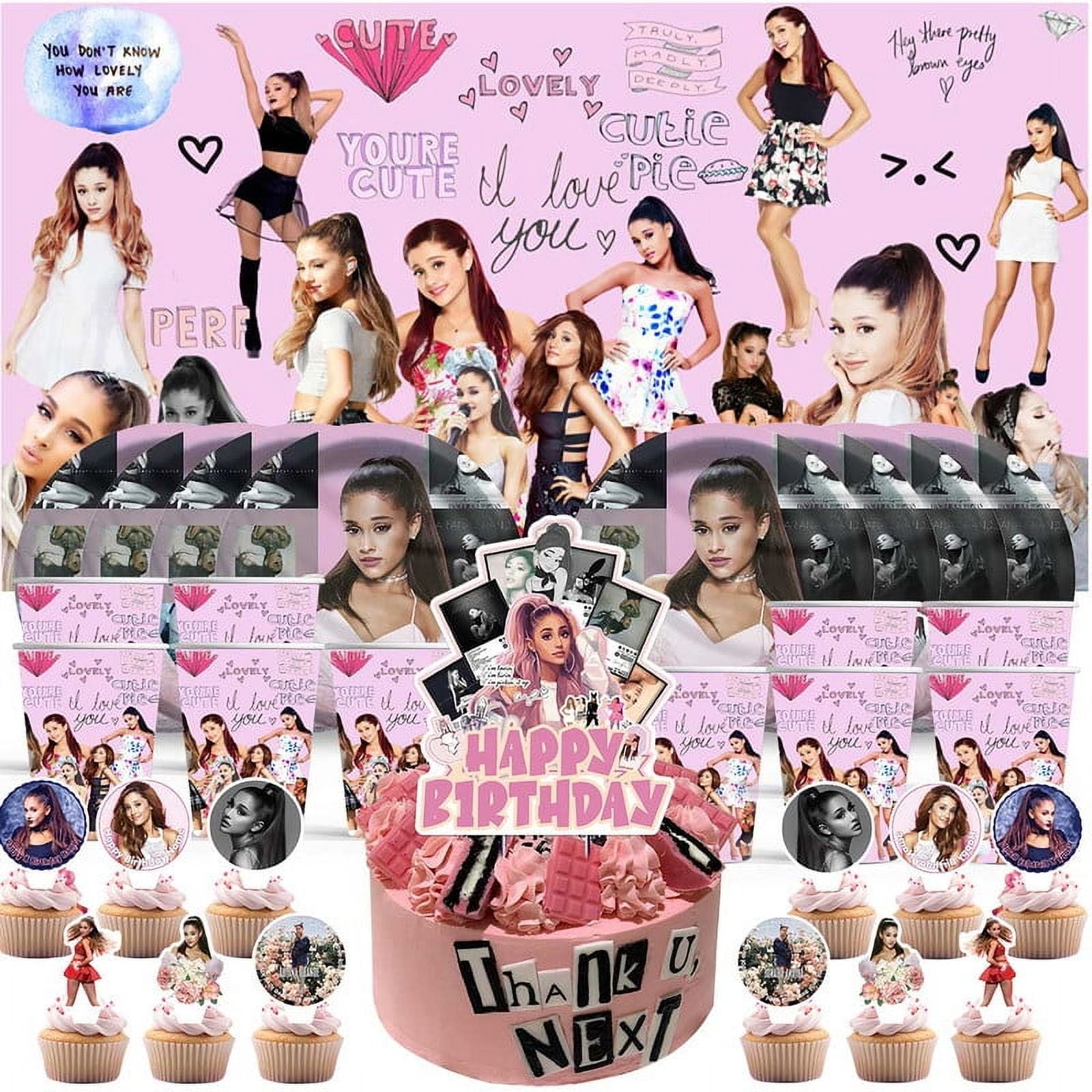 Ariana Grande Aesthetic Birthday Cups Party Supplies Decor Backdrop ...