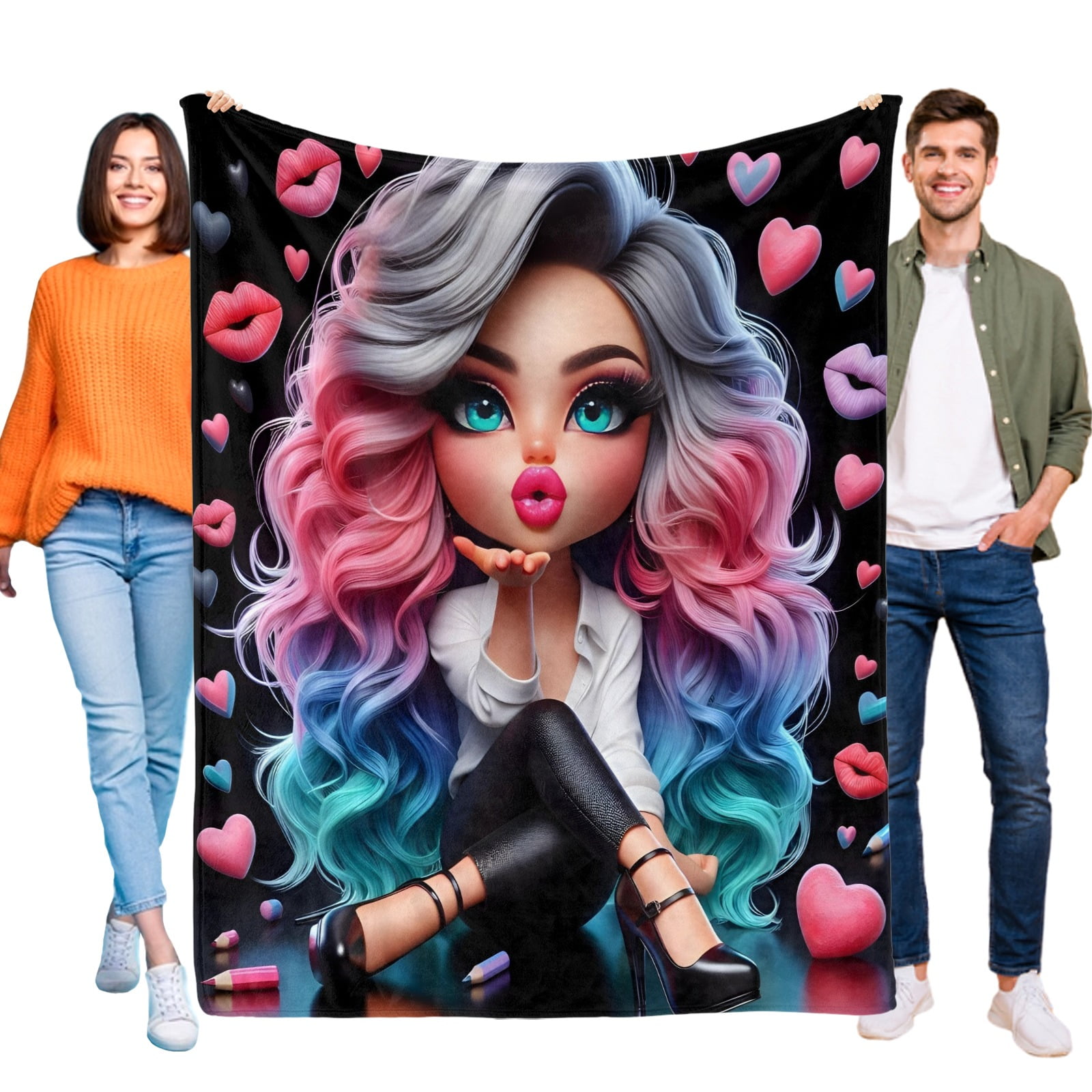 Ariana Grande Aesthetic Flannel Blanket 39*59 inch Soft And Comfortable With Clear Patterns And ...