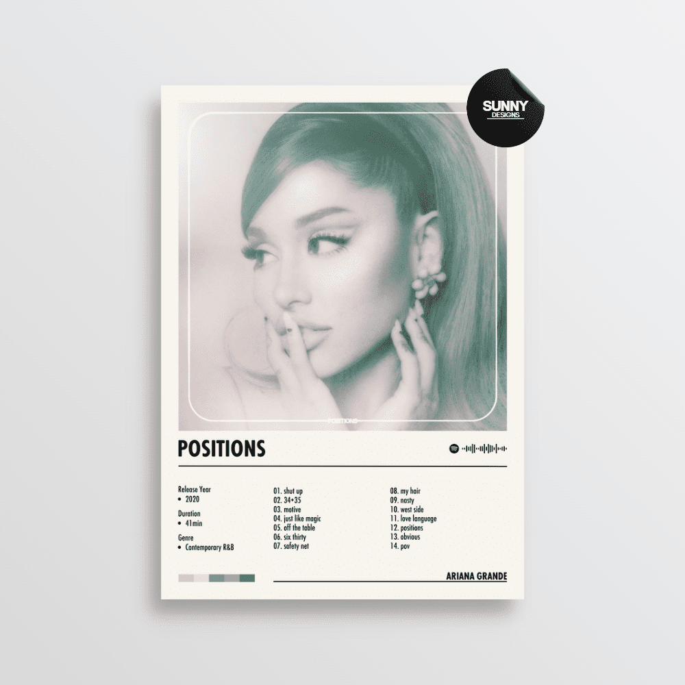 Ariana Grande - Positions, Album Cover Poster, Music Poster, Album ...