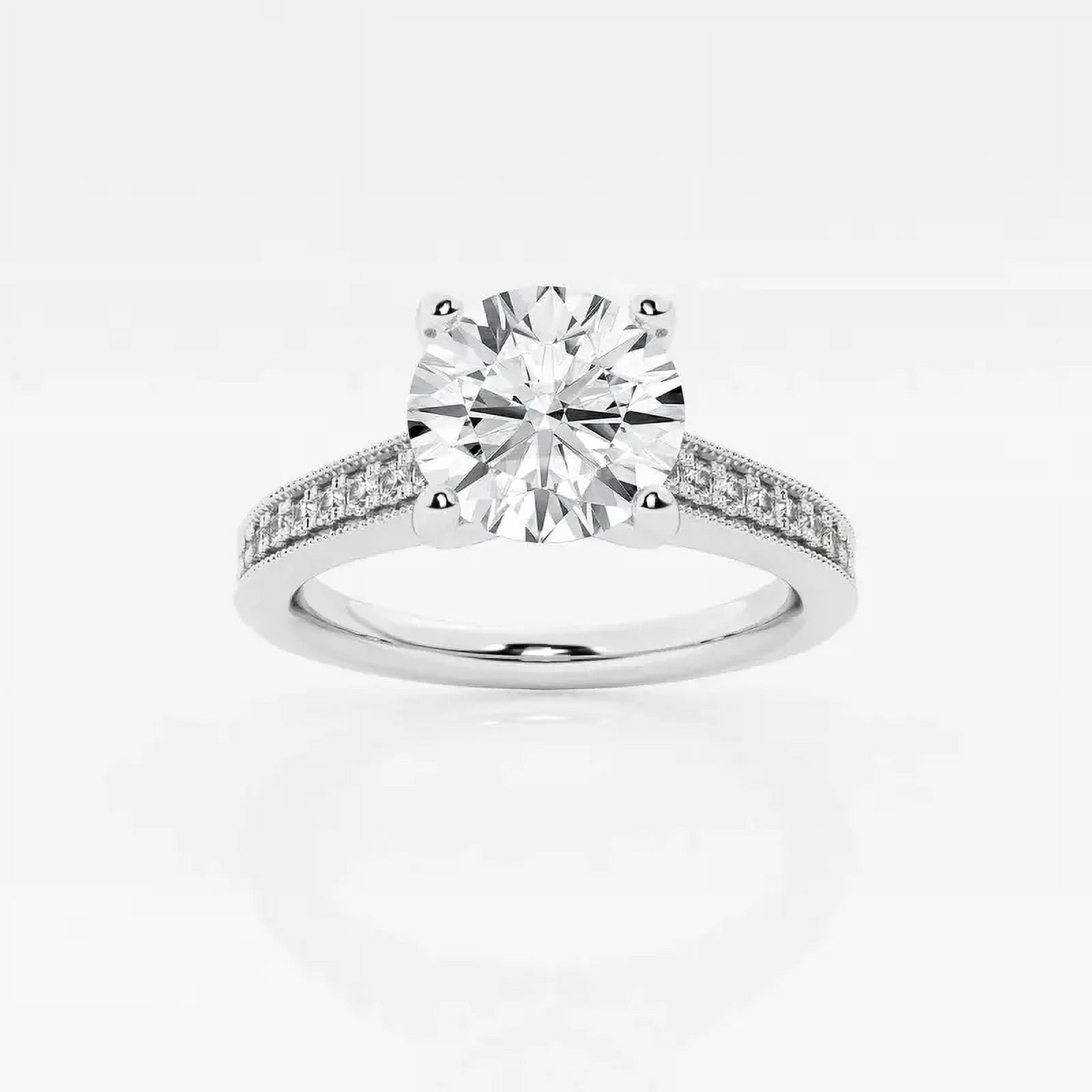 Ariana Jewel 1.6 Ct Round Cut Lab Created Diamond Engagement Ring - 14K ...