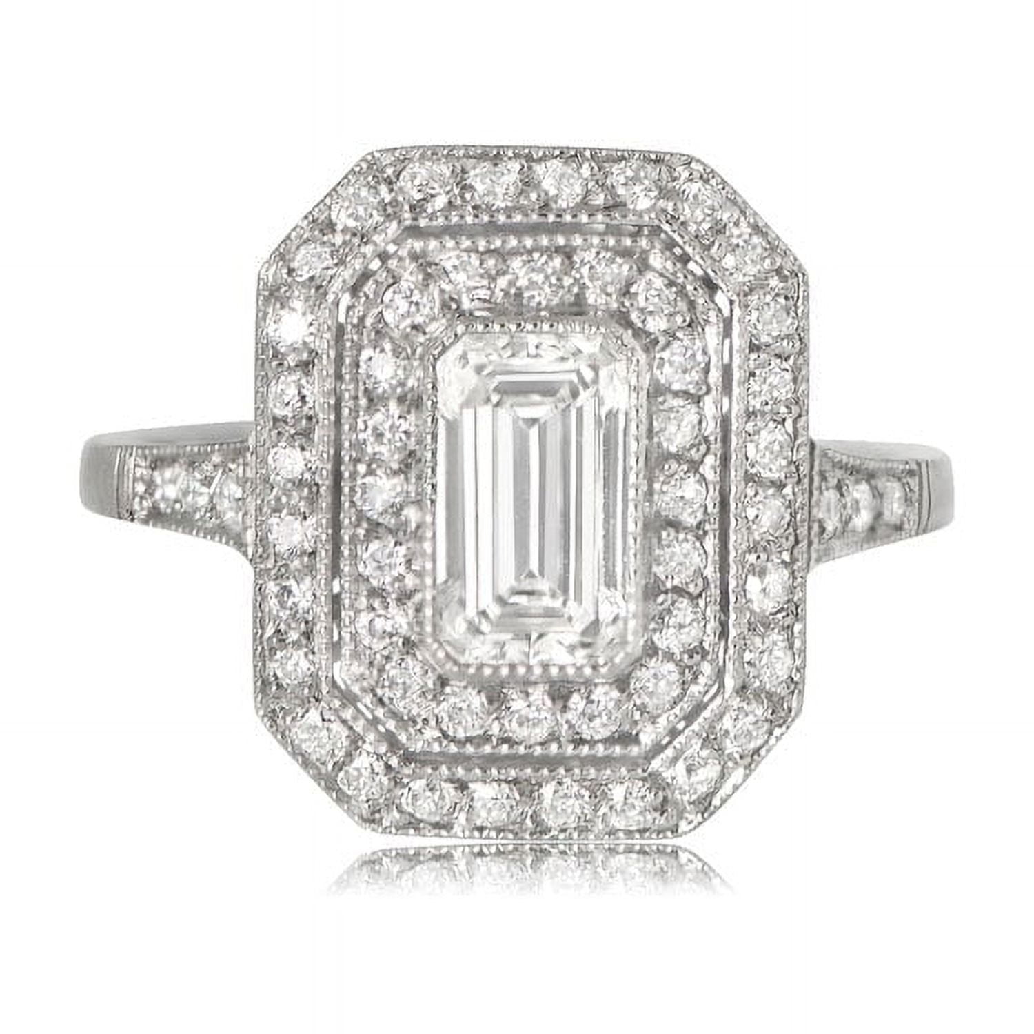 Ariana Jewel 1.7 Ct Emerald Cut Diamond Engagement Ring - 14K White ...