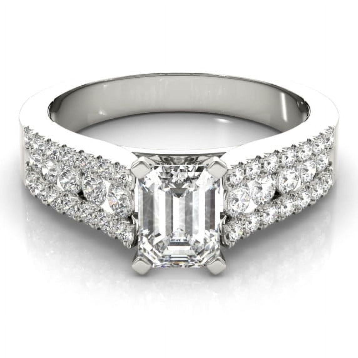 Ariana Jewel 1.7 Ct Emerald Cut Diamond Eternity Ring - 14K White Gold ...