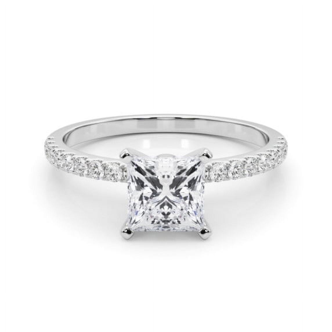 Ariana Jewel 1.7 Ct Princess Cut Engagement Rings - 14K White Gold ...