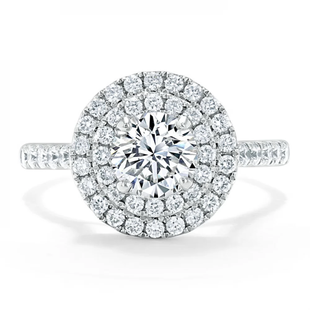 Ariana Jewel 1.7 Ct Round Cut Diamond Anniversary Ring - 14K White Gold ...