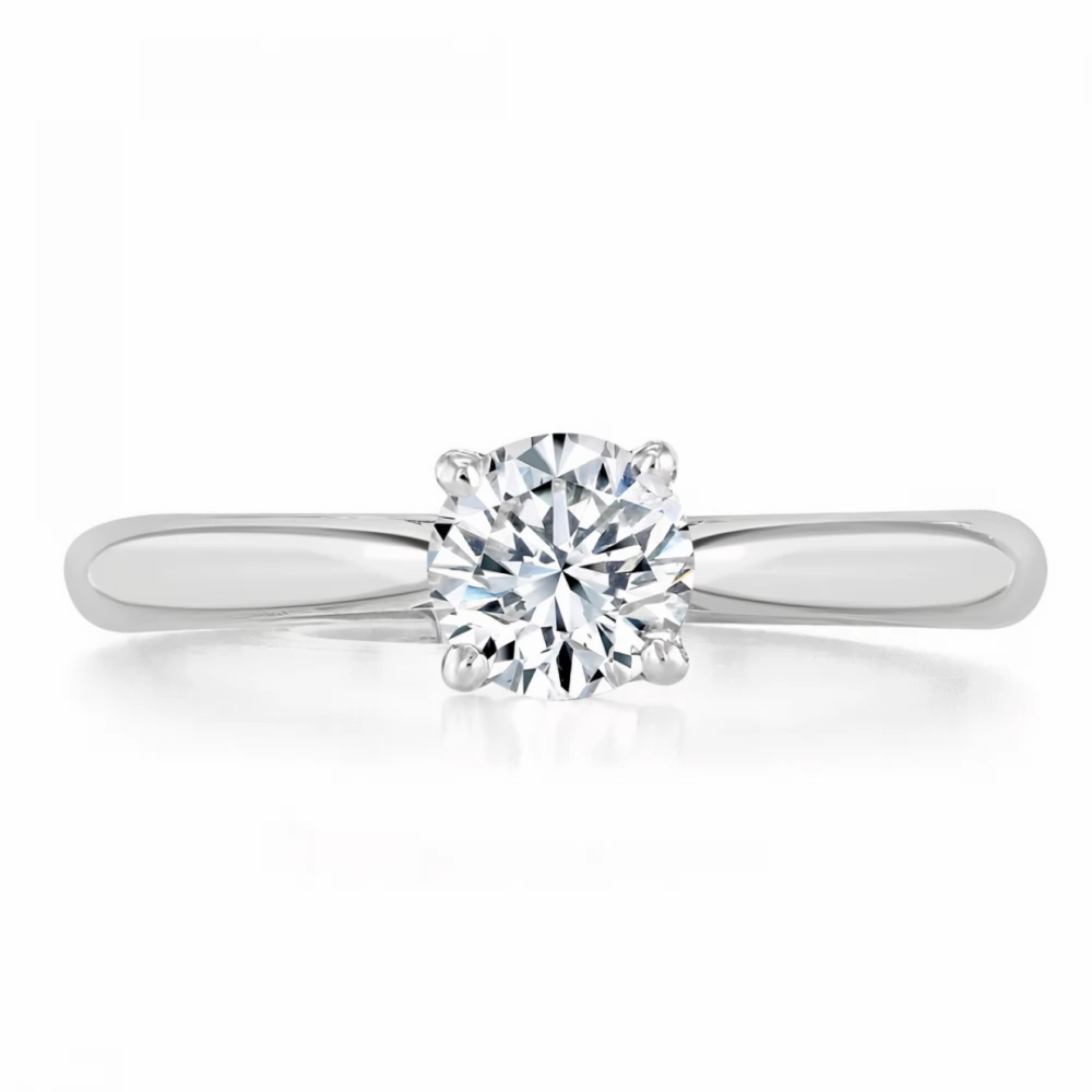 Ariana Jewel 1.7 Ct Round Diamond Ring - 14k White Gold Plated Wedding ...