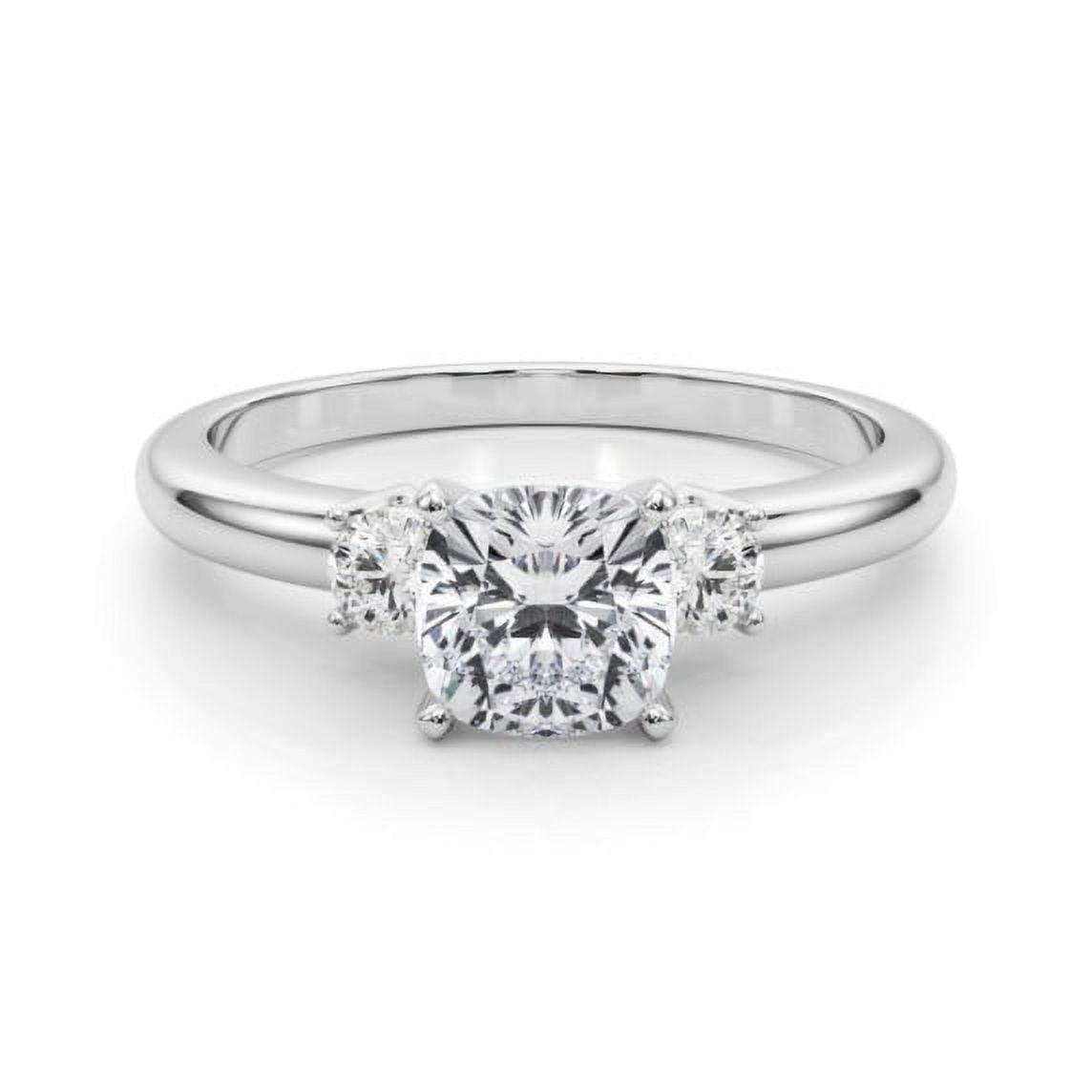 Ariana Jewel 1.8 Ct Cushion Cut Solitaire with Accent Diamonds ...