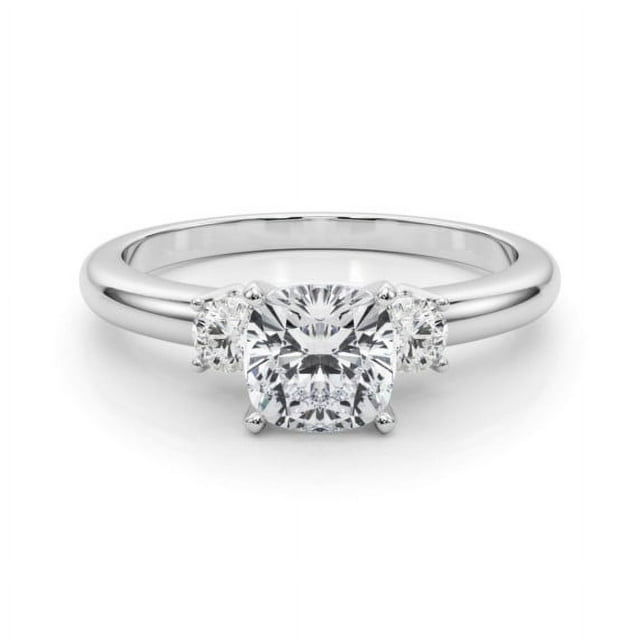 Ariana Jewel 1.8 Ct Cushion Cut Solitaire with Accent Diamonds ...