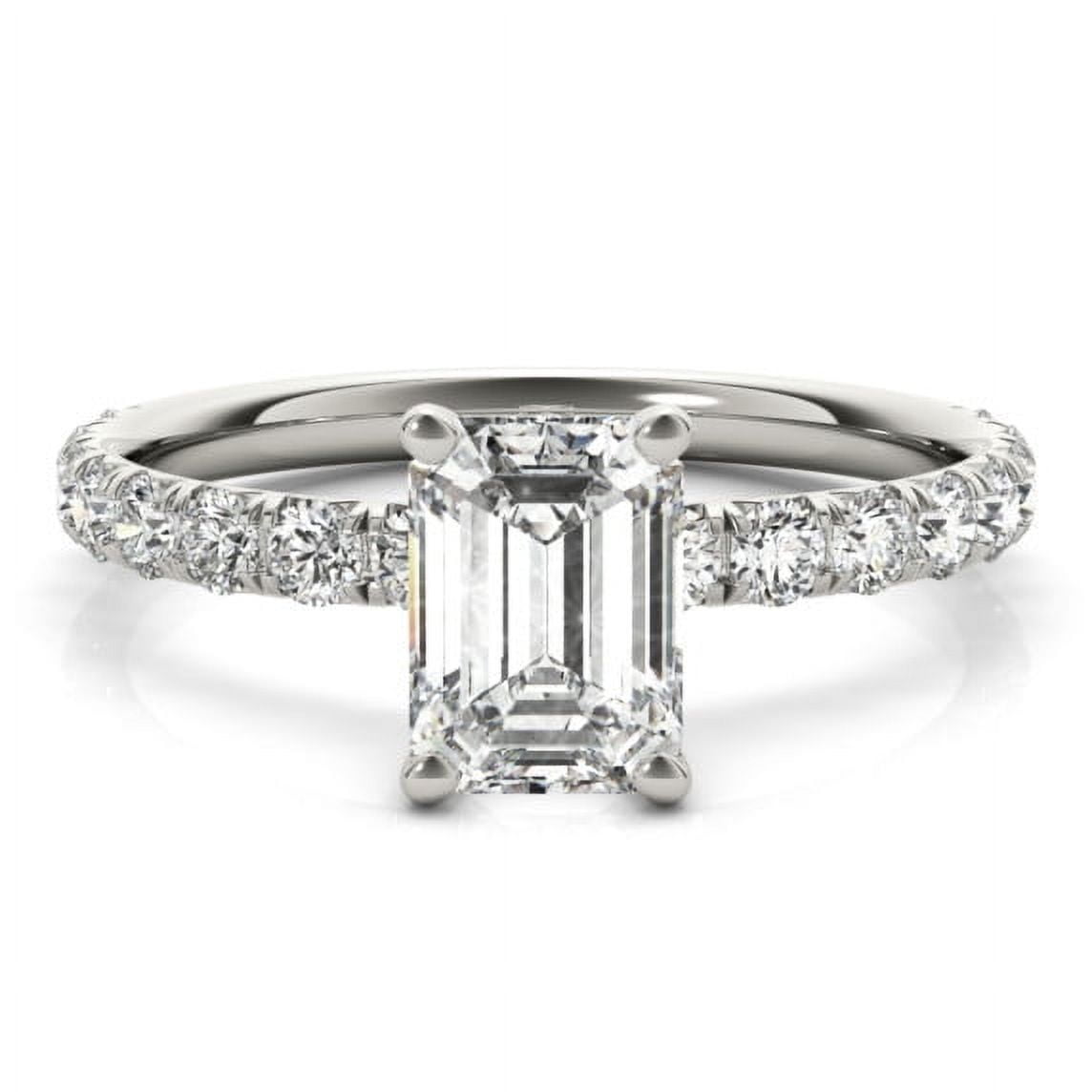 Ariana Jewel 1.8 Ct Emerald Cut Solitaire Engagement Rings for Women's ...