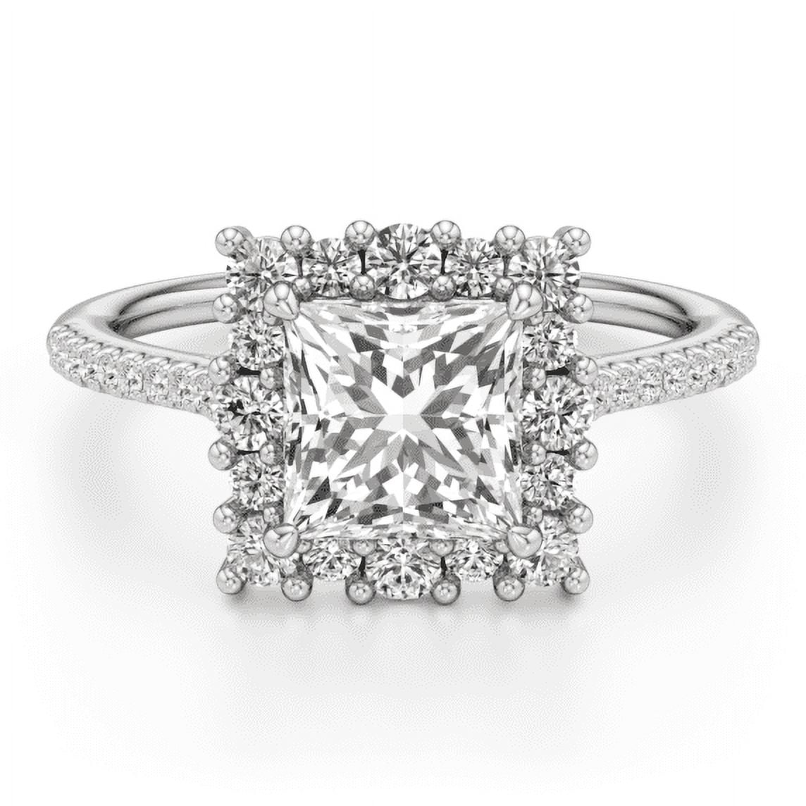 Ariana Jewel 1.8 Ct Princess Cut Halo Diamond Ring - Lab-Created ...