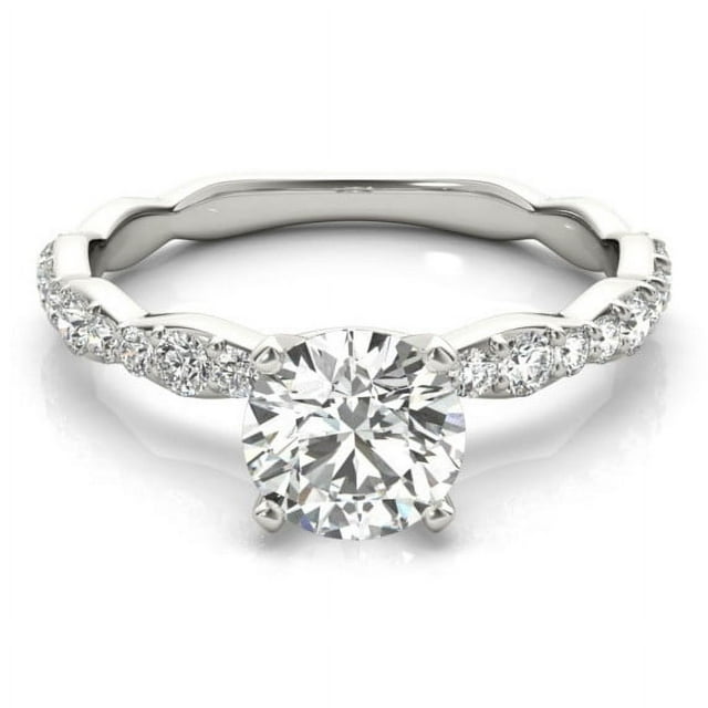 Ariana Jewel 1.8 Ct Round Cut Solitaire Diamond Ring - 14K White Gold ...