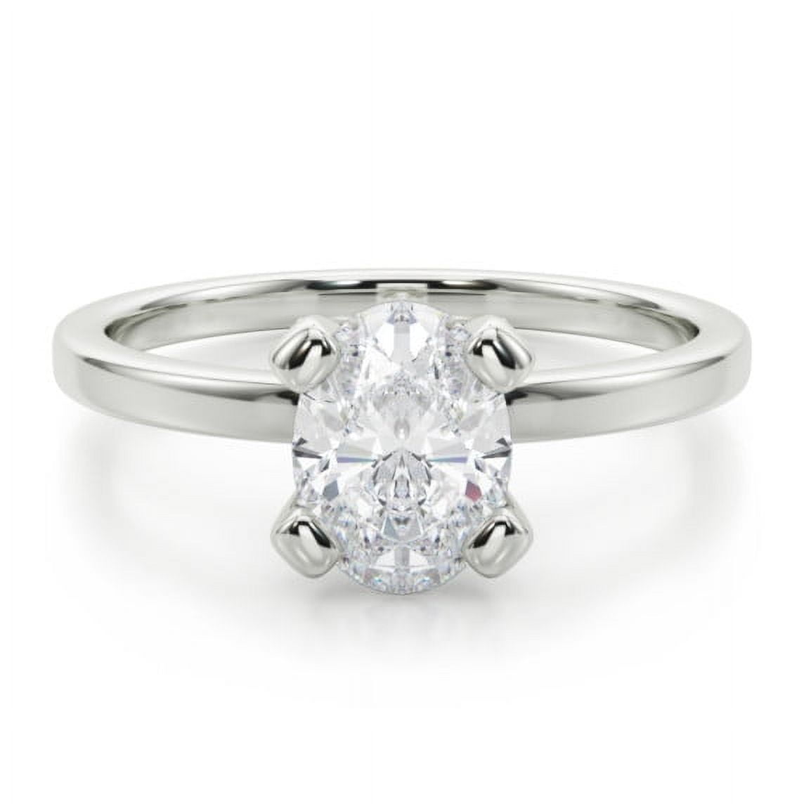 Ariana Jewel 1.84 Ct Oval Cut Solitaire with Accent Diamond Ring ...