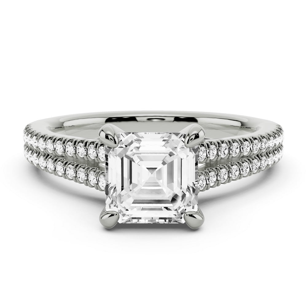 Ariana Jewel 1.9 Ct Asscher Cut Diamond Engagement Ring - Lab-Created ...
