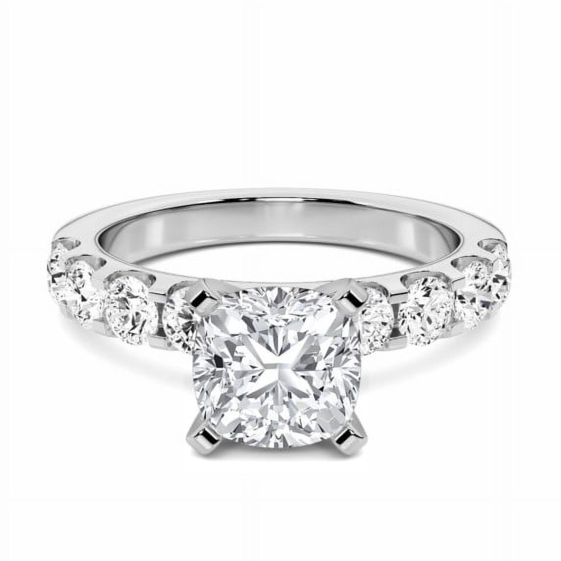 Ariana Jewel 1.9 Ct Cushion Cut Solitaire Ring - Elegant 14K White Gold ...