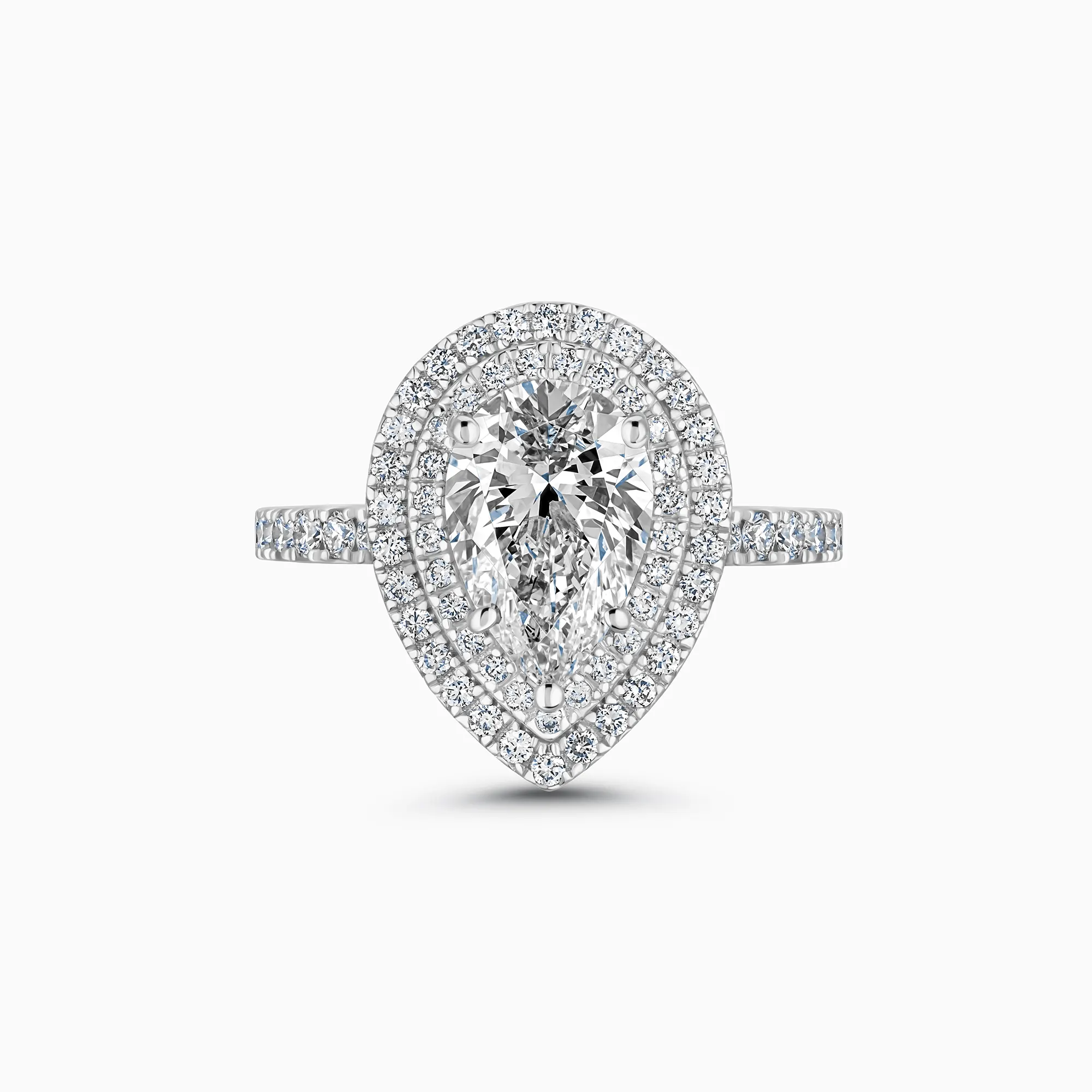 Ariana Jewel 1.9 Ct Pear Cut Diamond Engagement Ring - 14K White Gold ...